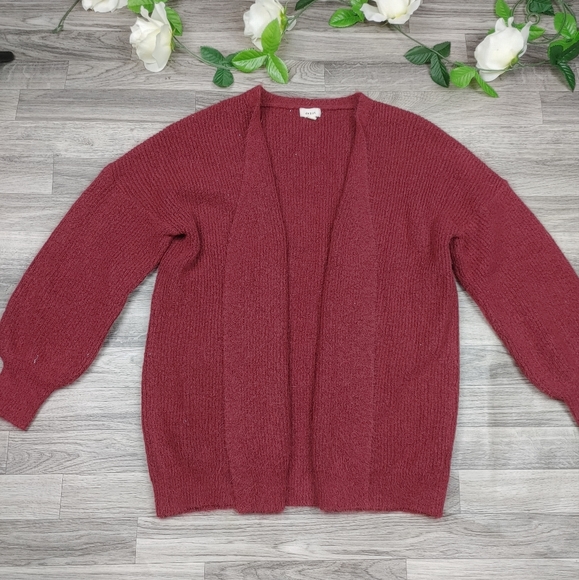 debut | Sweaters | Debut Maroon Cozy Cardigan | Poshmark